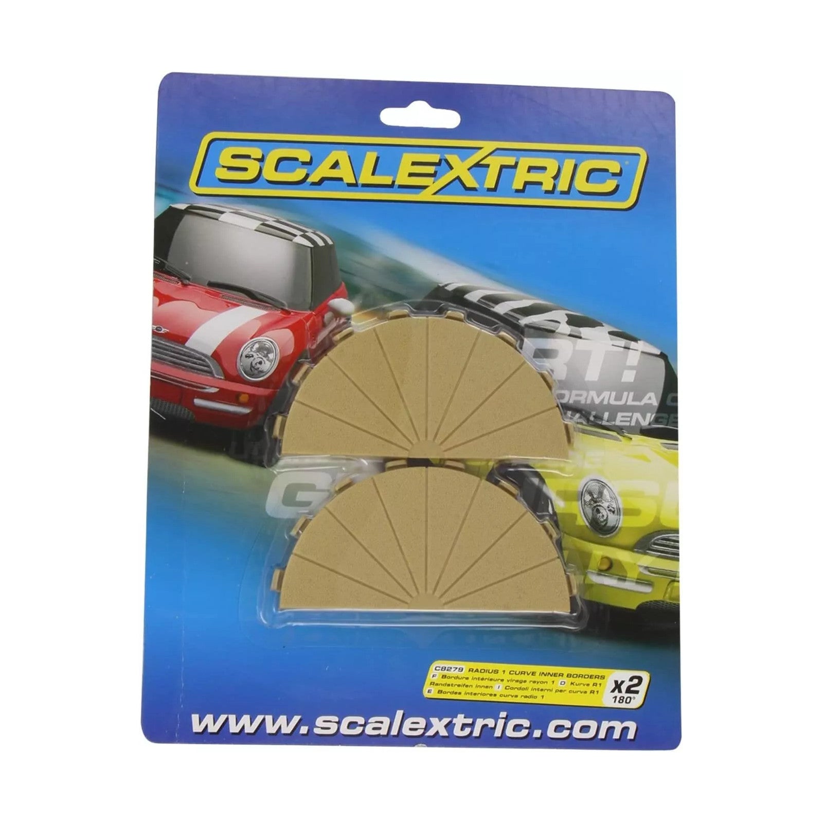 Scalextric Radius 1 Curve Inner Borders 180 Degree x 2 Scalextric Track ...