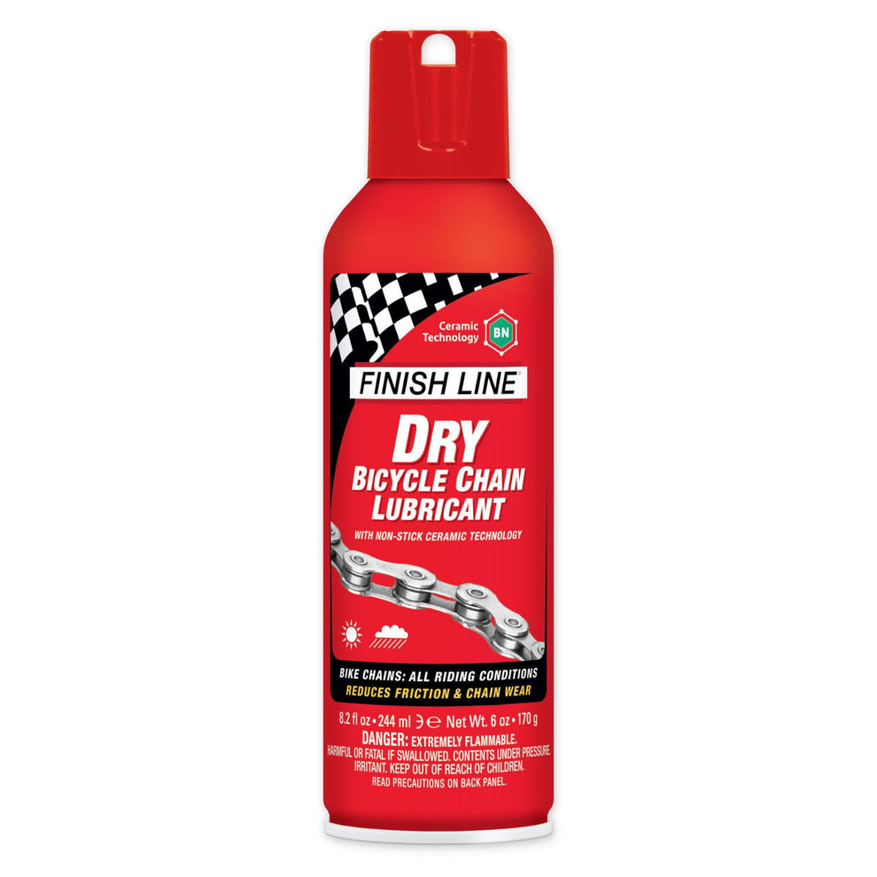 Finish Line Dry Chain Lube (Ceramic Tech) Aerosol 8oz / 240 ml Bike ...