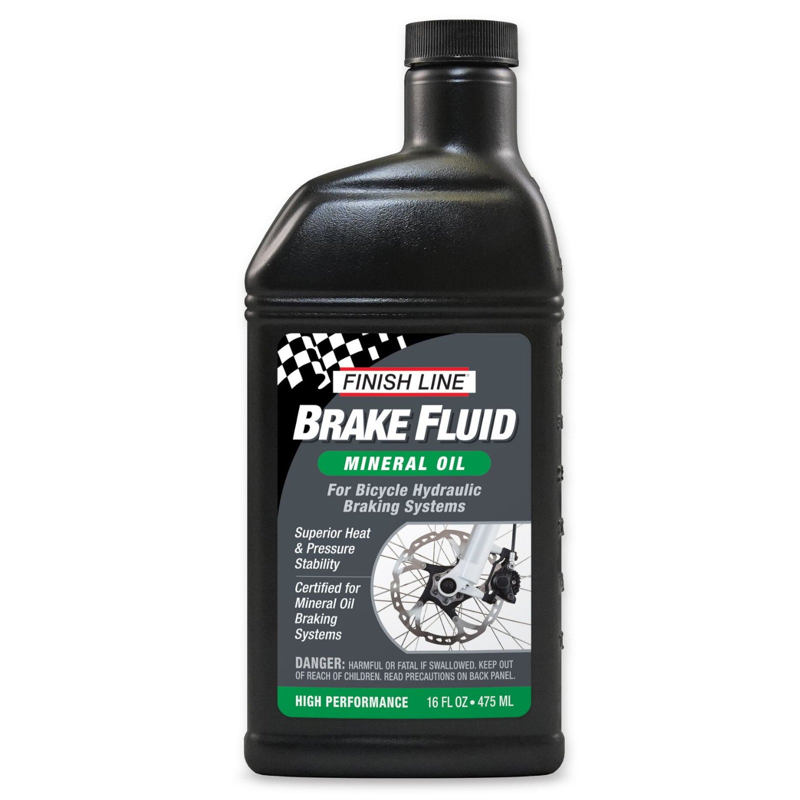 Finish Line Mineral Oil Brake Fluid 16 oz / 480 ml Bike Disc Brake ...