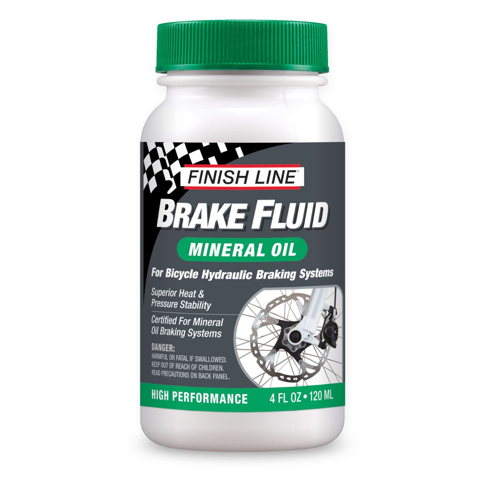 Finish Line Mineral Oil Brake Fluid 4 oz / 120 ml Bike Disc Brake Fluid ...