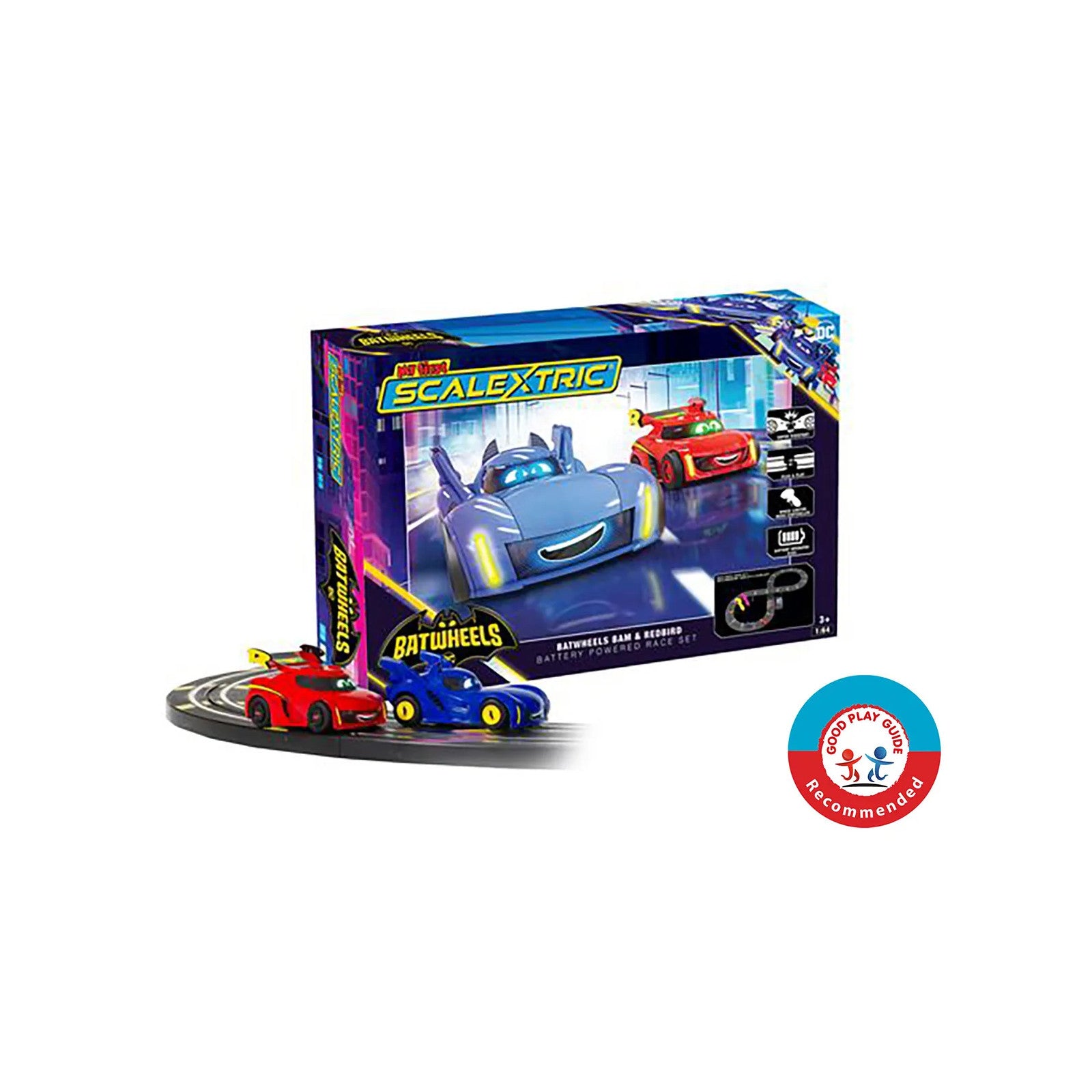 Scalextric My First Batwheels Batman vs Robin Battery Powered ...